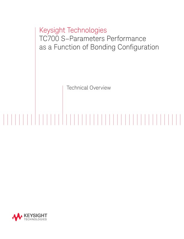 TC700 S–Parameters Performance as a Function of Bonding Configuration PDF Asset Page | Keysight